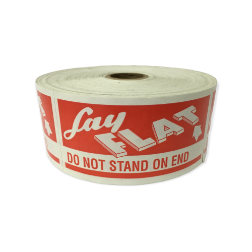 Lay Flat Do Not Stand on End | 2x4 inch (2"x4") Red Stickers | Self-Adhesive | 300 Labels Per ...